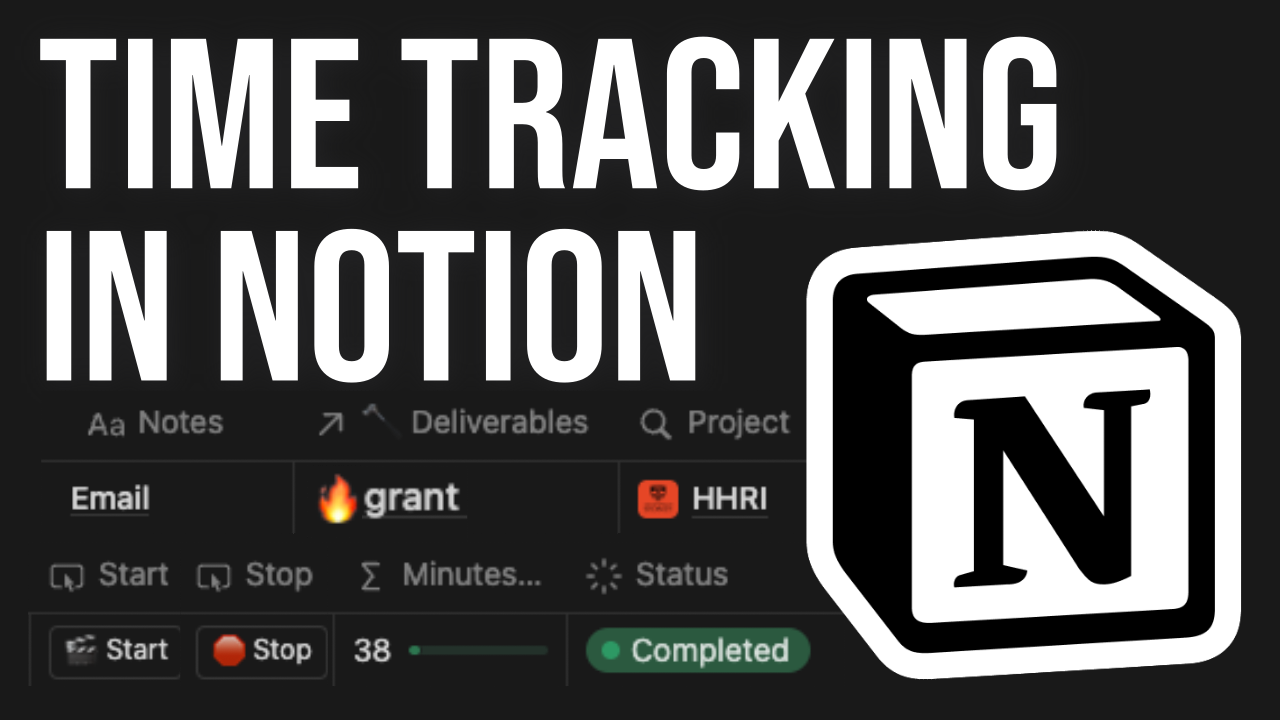 Notion Time Tracking | Dr Federico Tartarini